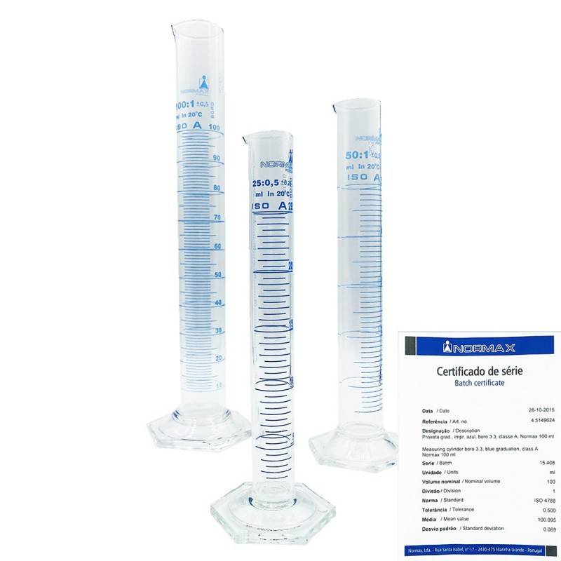 Volumetric cylinders Α' Class with Certificate | Manis Chemicals Size 5 ml