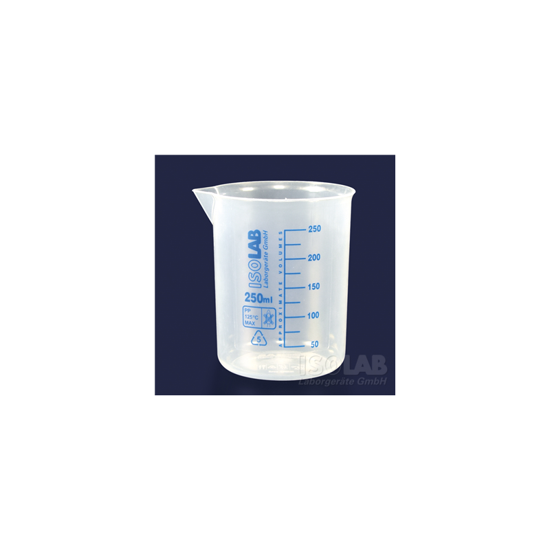 Low Form Plastic Beakers W Blue Printed Scale Isolab Size 25 ml